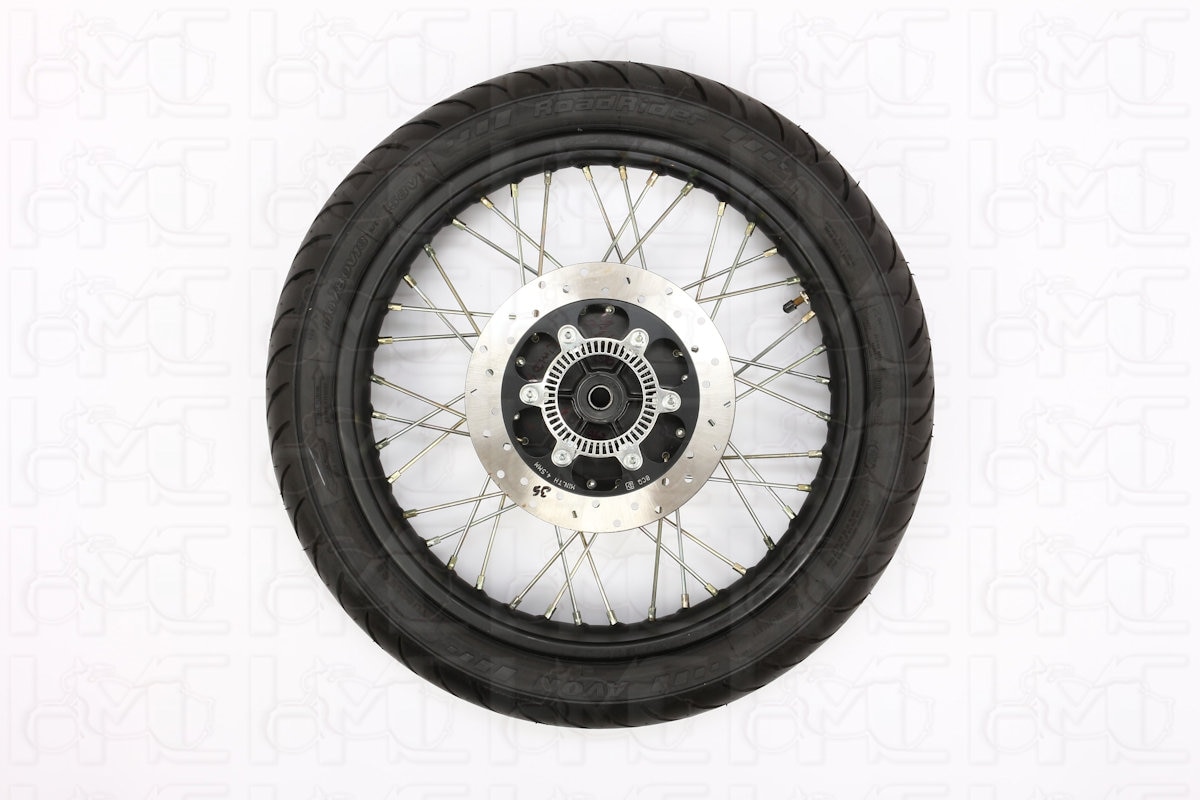 REAR WHEEL ASSY WITH TYRE & TUBE, Stealth Black (EURO-4 C5 Models)