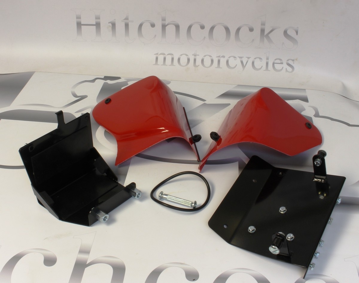 ELECTRICS/BATTERY BACK PLATE + RED COVERS, 4 SPEED