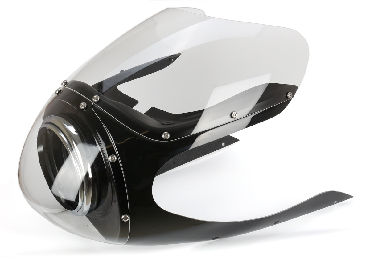 TOP FAIRING WITH FIXINGS, BLACK. 650 Continental GT + 650 Interceptor