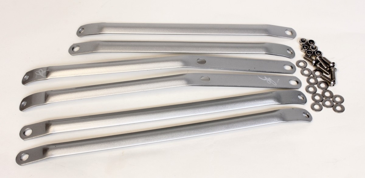 FRONT MUDGUARD STAY/BOLT KIT, SHALLOW VALANCED GUARDS), TSA SILVER