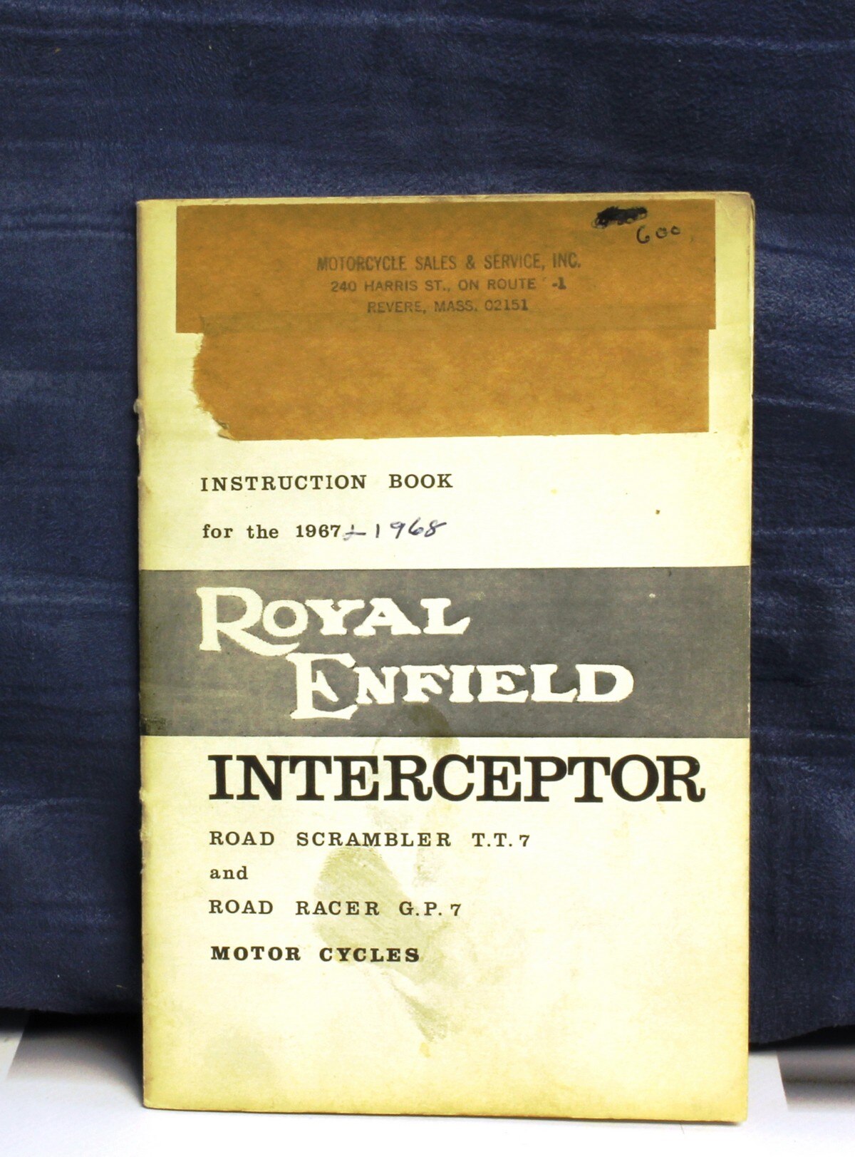 INSTRUCTION BOOK, 736 INTERCEPTOR SIA (1967 - 1968)