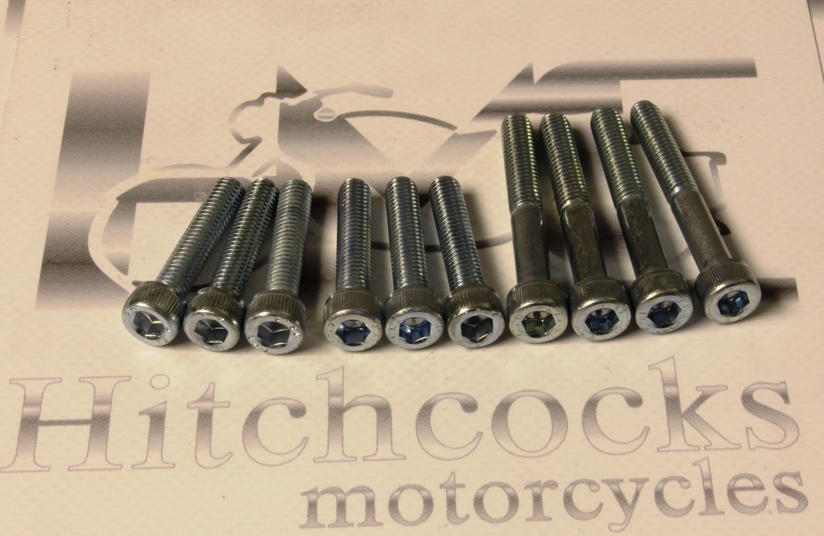 SOCKET SCREW T/C SET, 10 SCREWS, METRIC, INDIAN BULLETS 350cc & 500cc ...